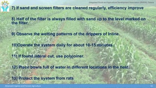 Maintenance of drip irrigation system | PPTX