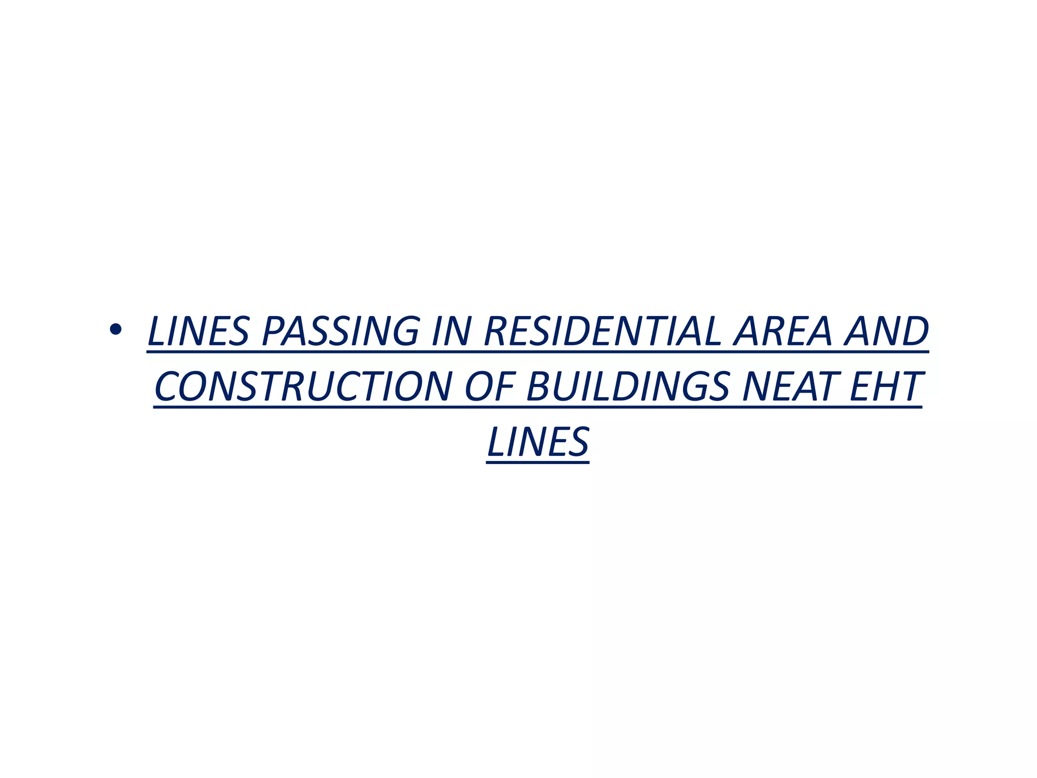 Maintenance of eht lines | PPTX