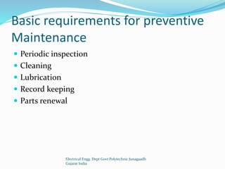 Maintenance of electrical items | PPTX