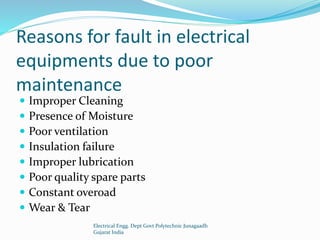 Maintenance of electrical items | PPTX