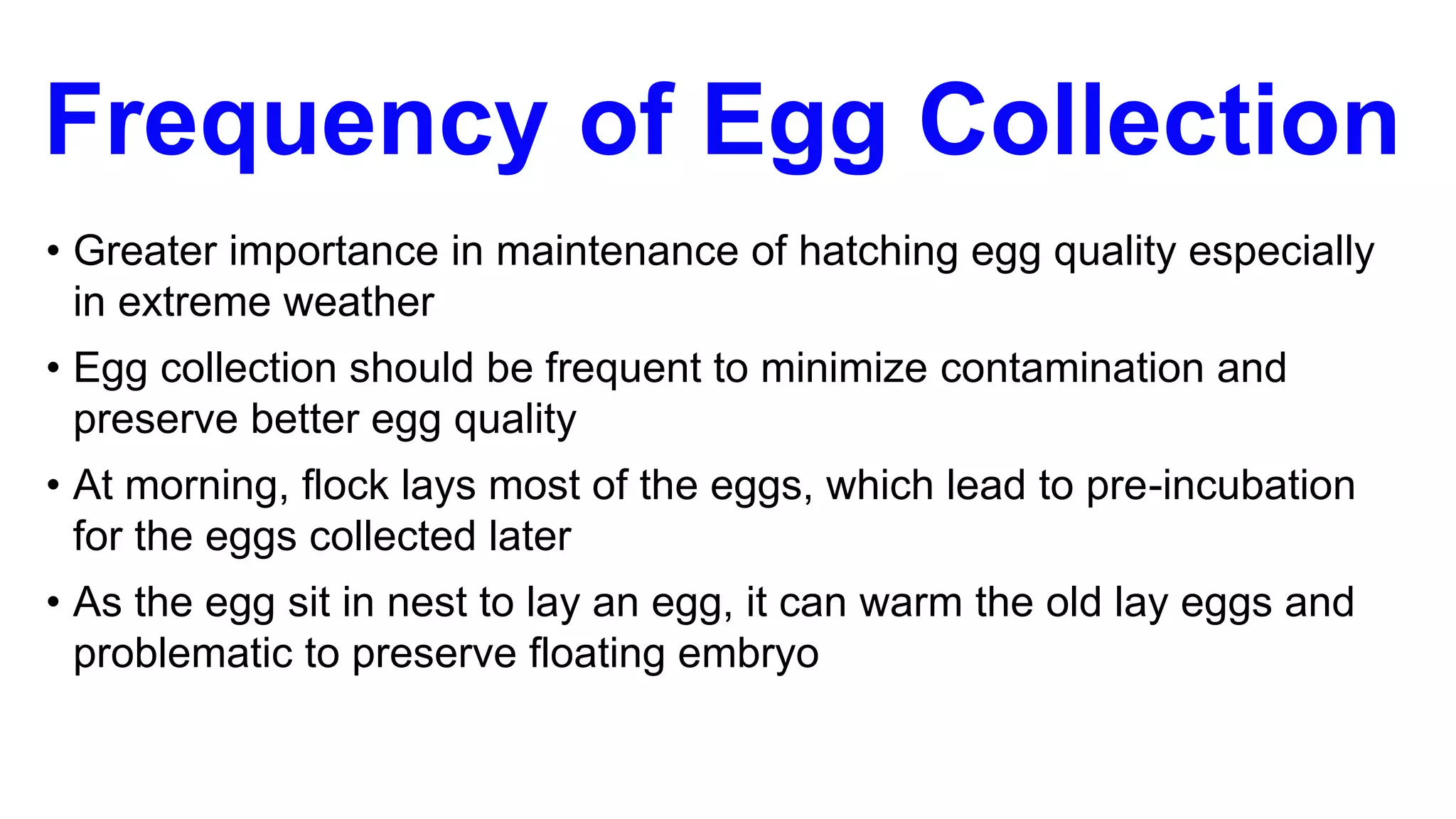 Maintenance of hatching egg quality | PPSX