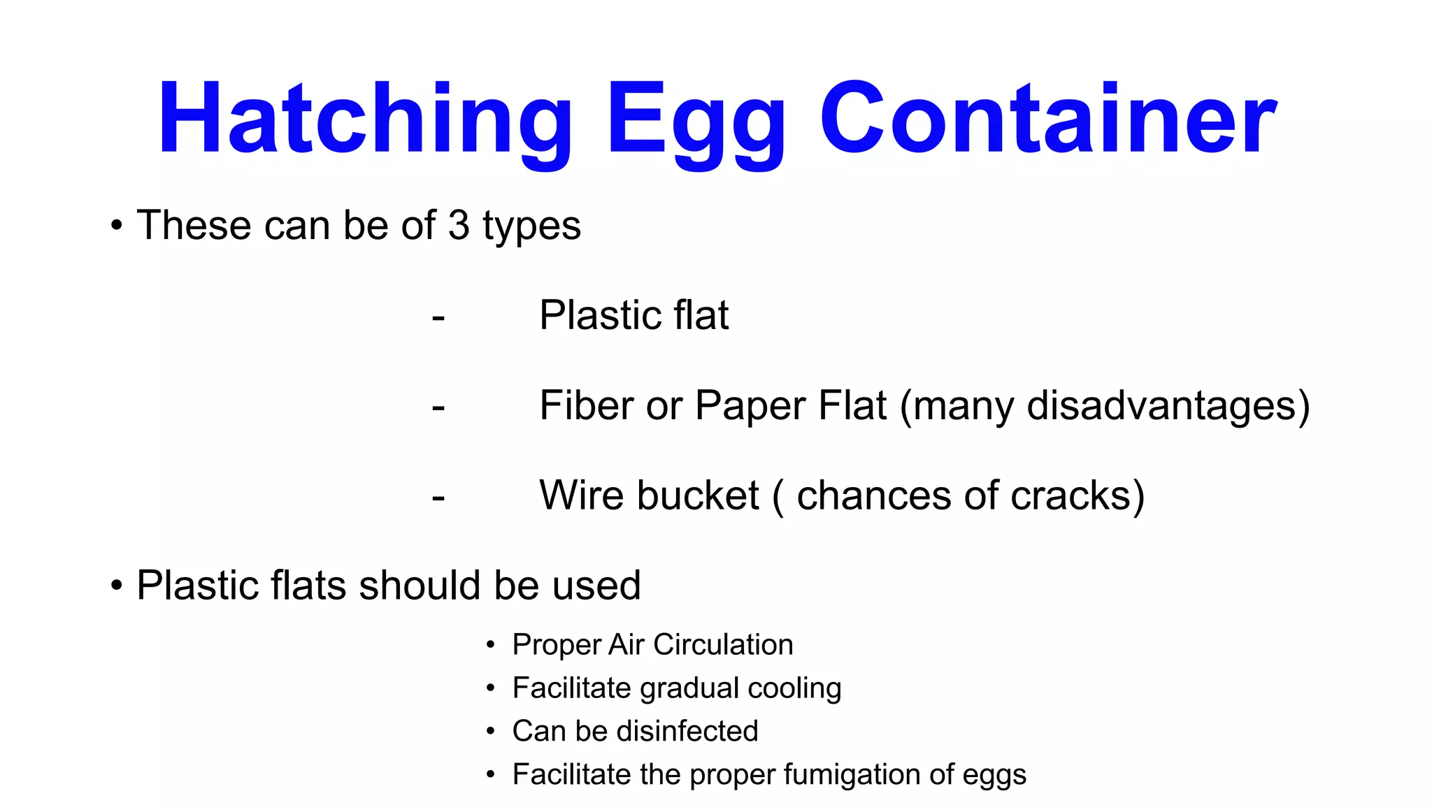 Maintenance of hatching egg quality | PPSX