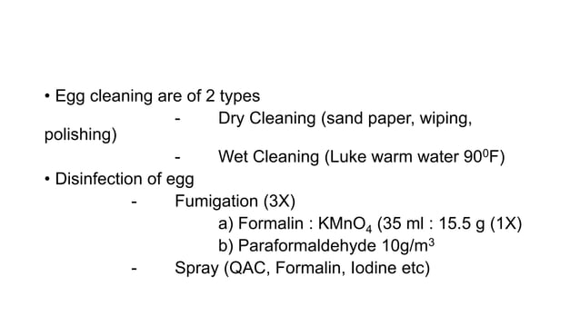 Maintenance of hatching egg quality | PPSX