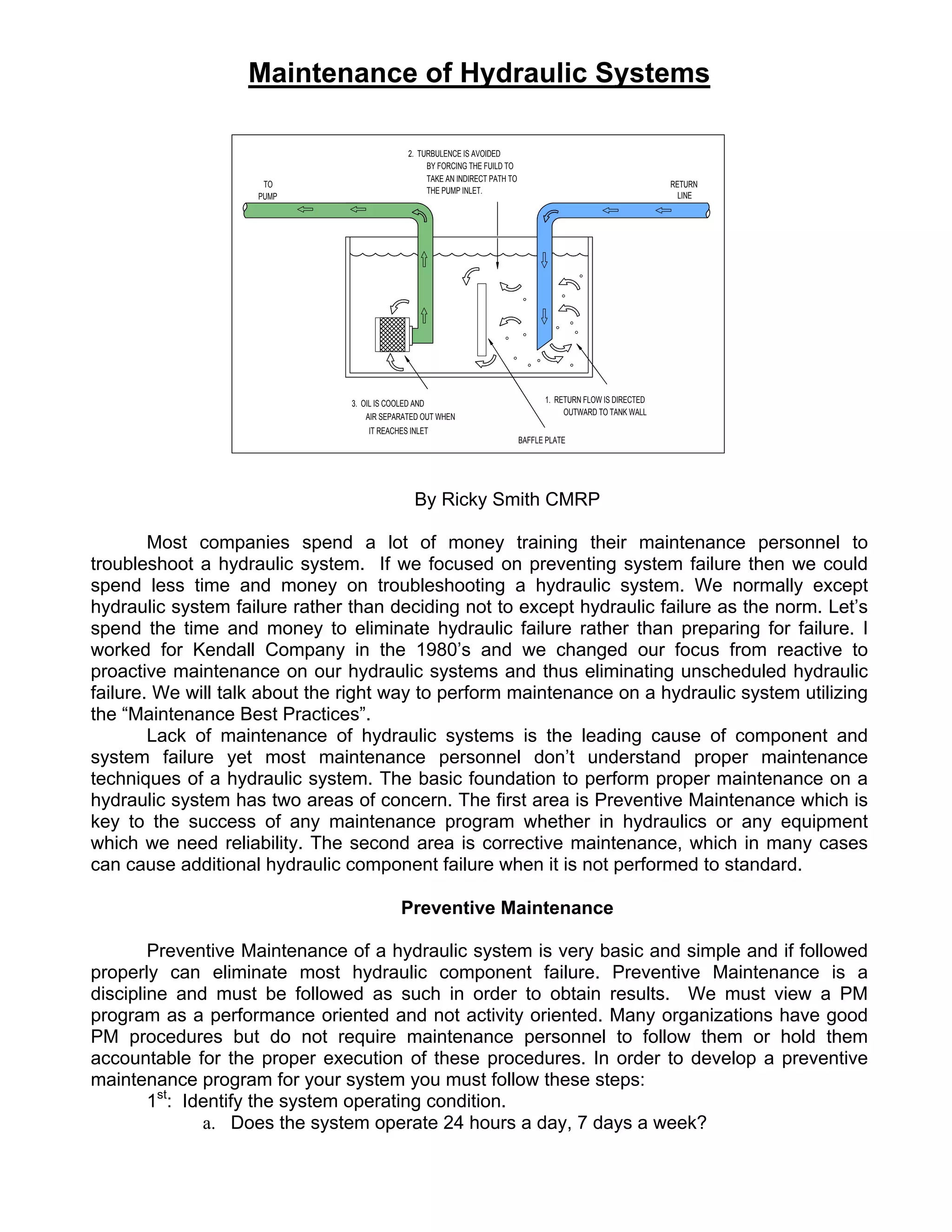 Maintenance of Hydraulic Systems | PDF