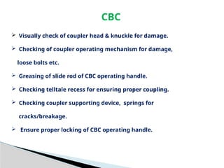 MAINTENANCE OF ICF (SC & CBC) RAKES ON NON-PIT LINE.pptx