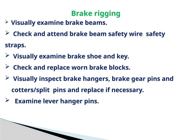 MAINTENANCE OF ICF (SC & CBC) RAKES ON NON-PIT LINE.pptx