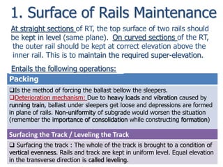 08 Maintenance of Railway Tracks (Railway Engineering Lectures هندسة ...
