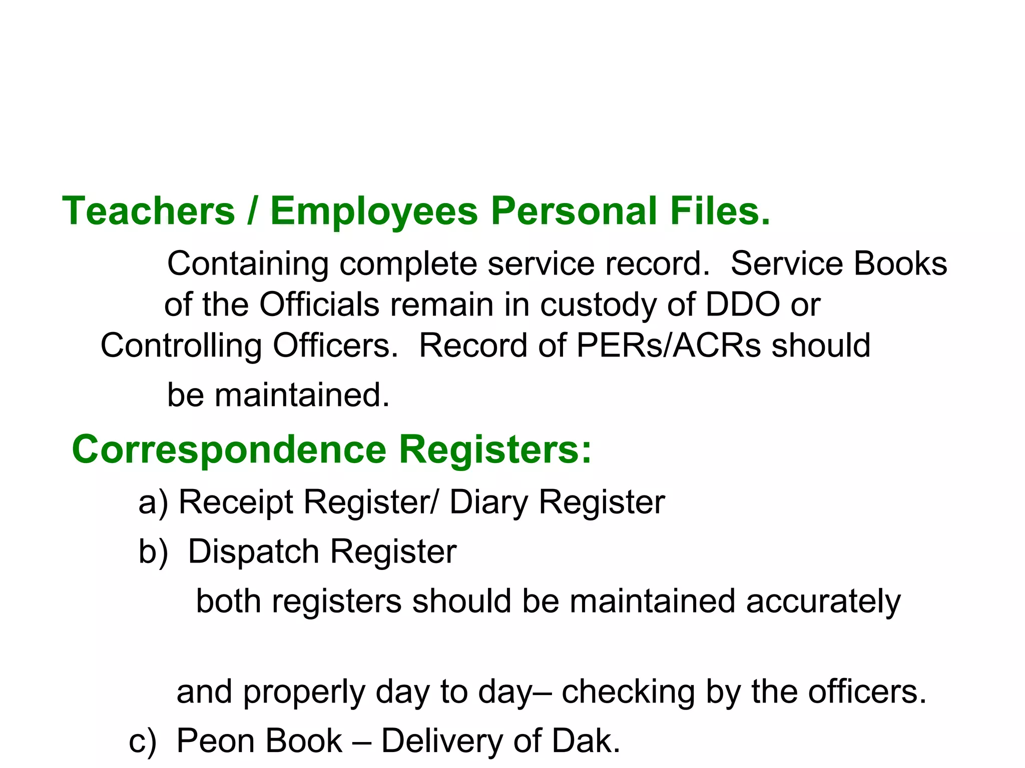 Maintenance of school record 21 01-12 | PPT