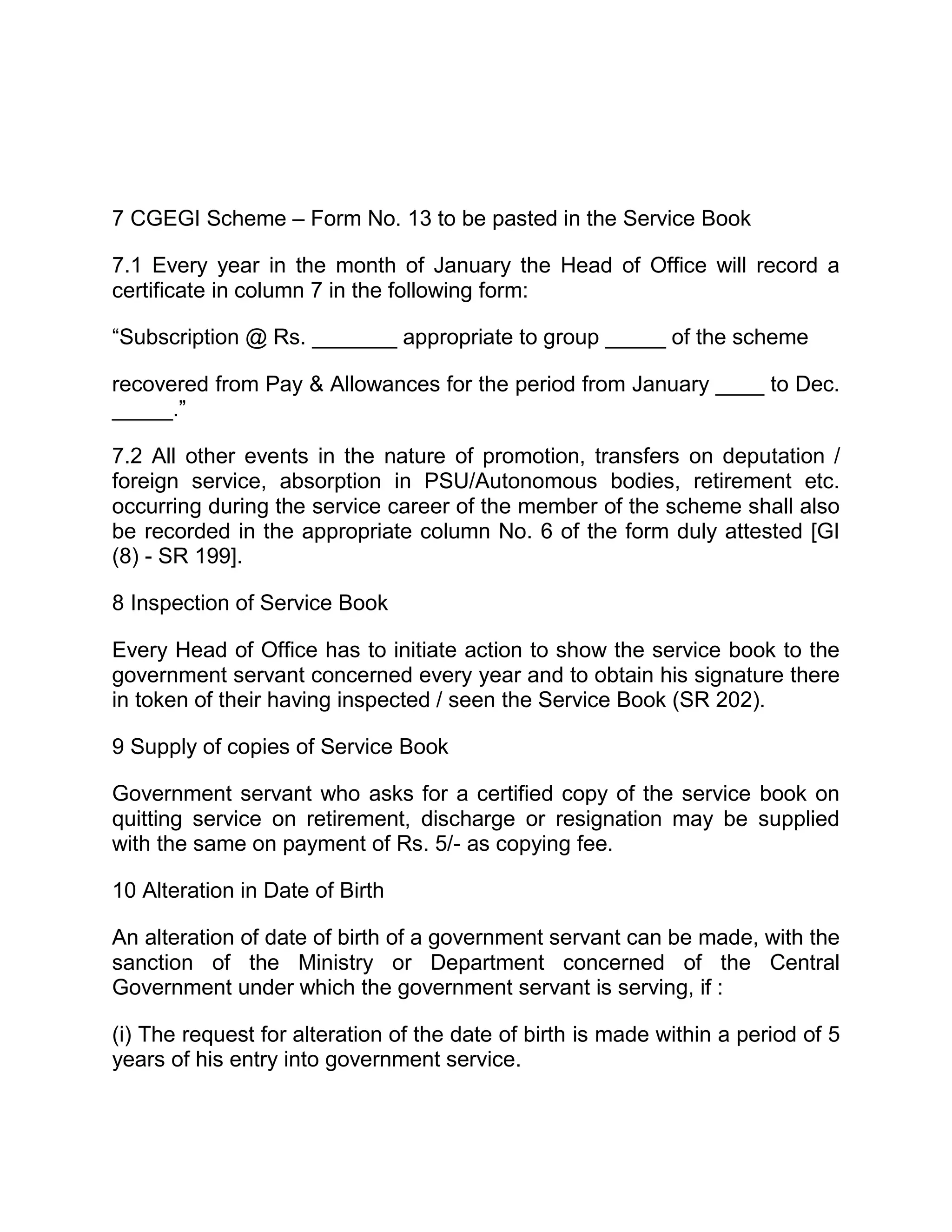 Maintenance of service book and leave account.bose