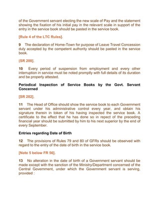 Maintenance of service book and leave account.bose