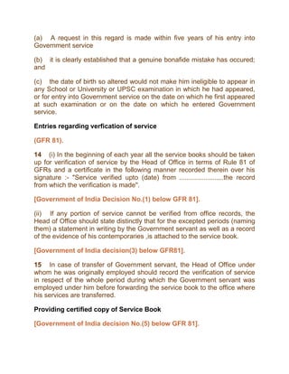 Maintenance of service book and leave account.bose