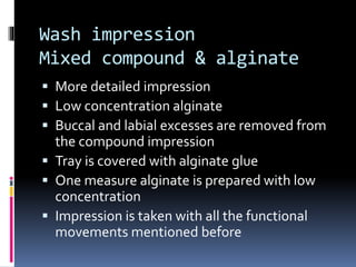 Maintenance of the primary impression | PPTX