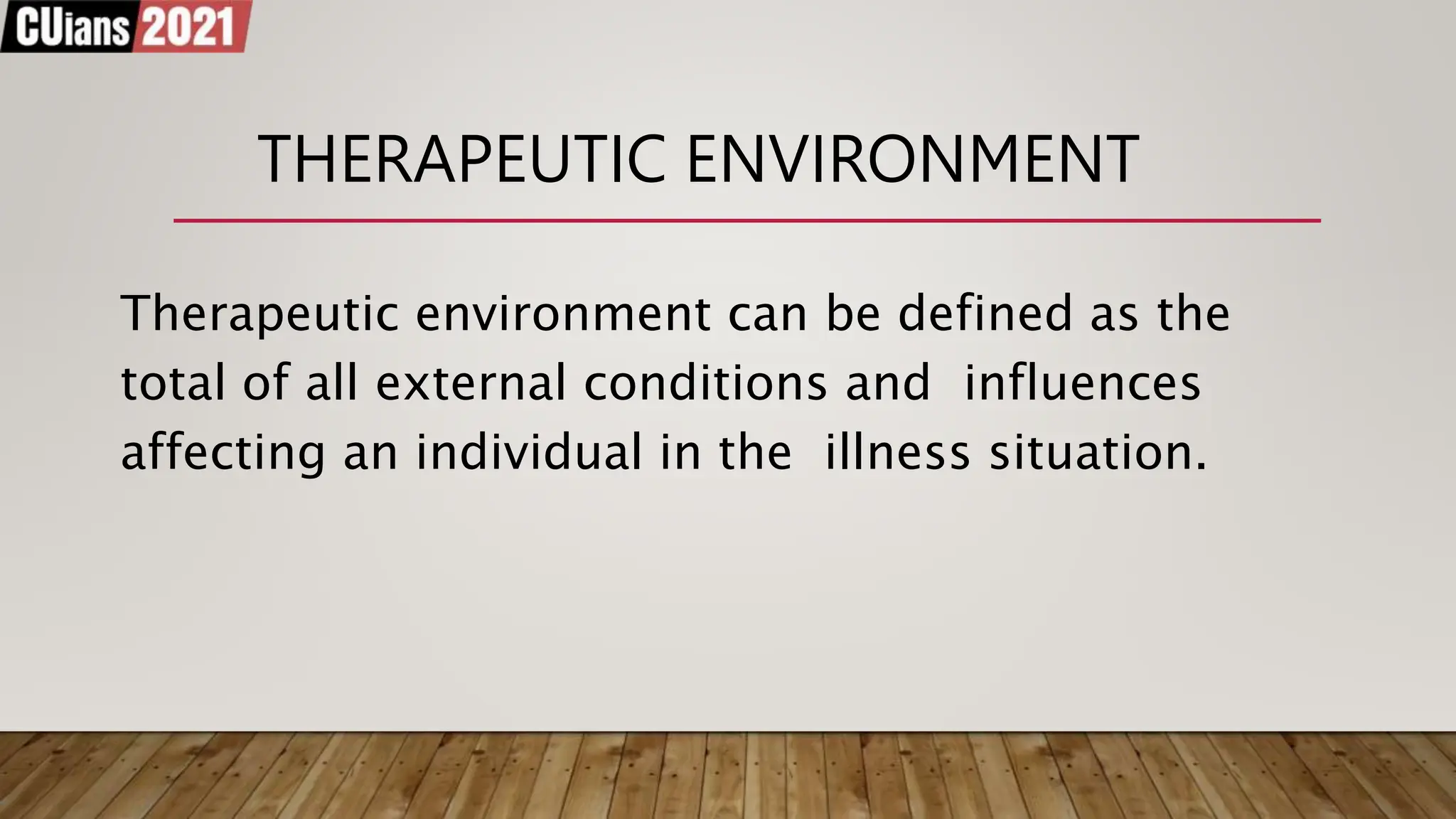maintenance of therapeutic environment in ot.pptx