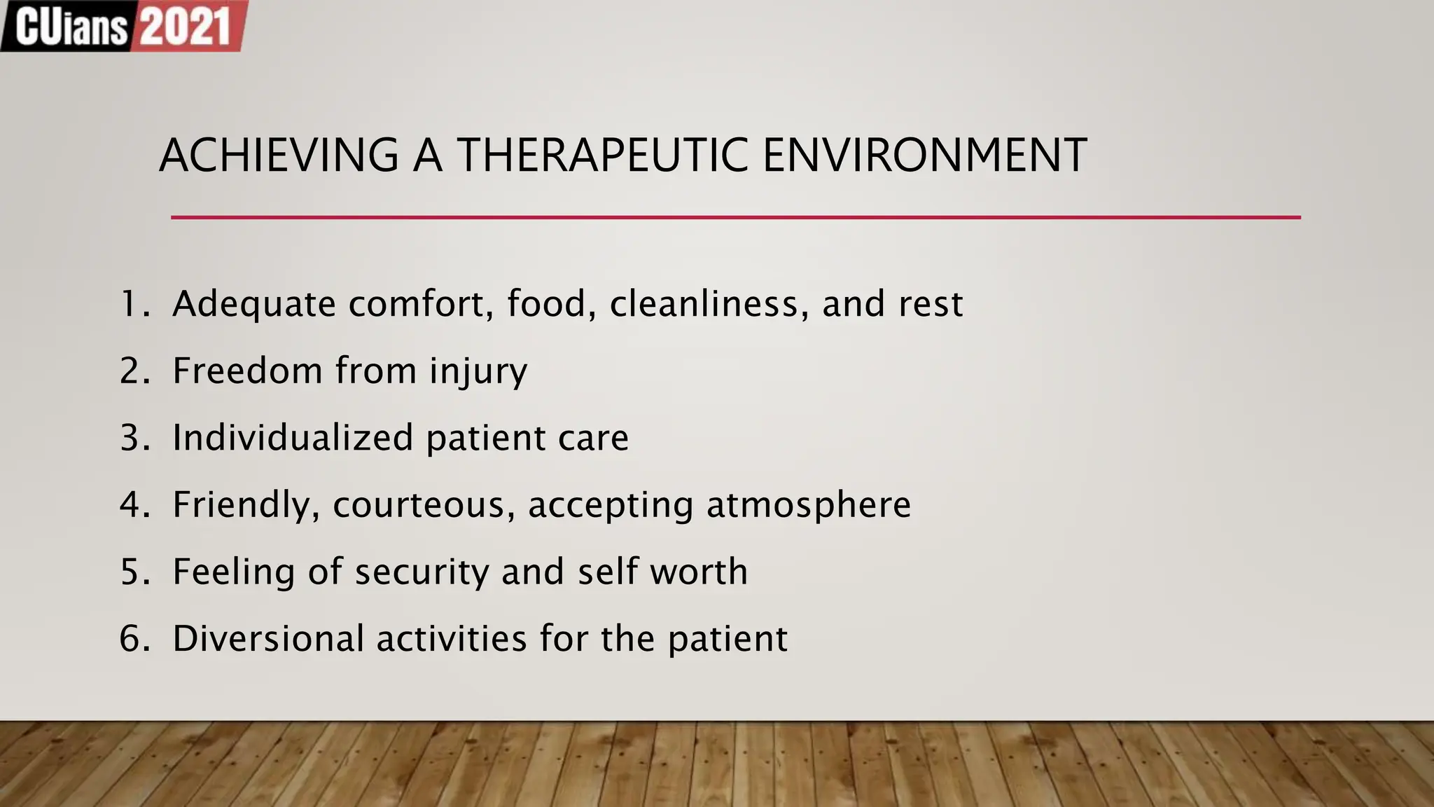 maintenance of therapeutic environment in ot.pptx