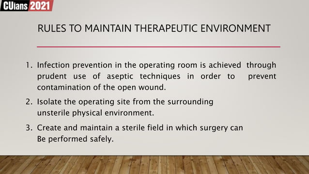 maintenance of therapeutic environment in ot.pptx
