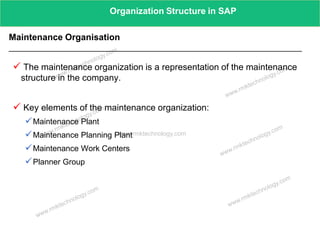 SAP EAM Maintenance organisation structure | PPT