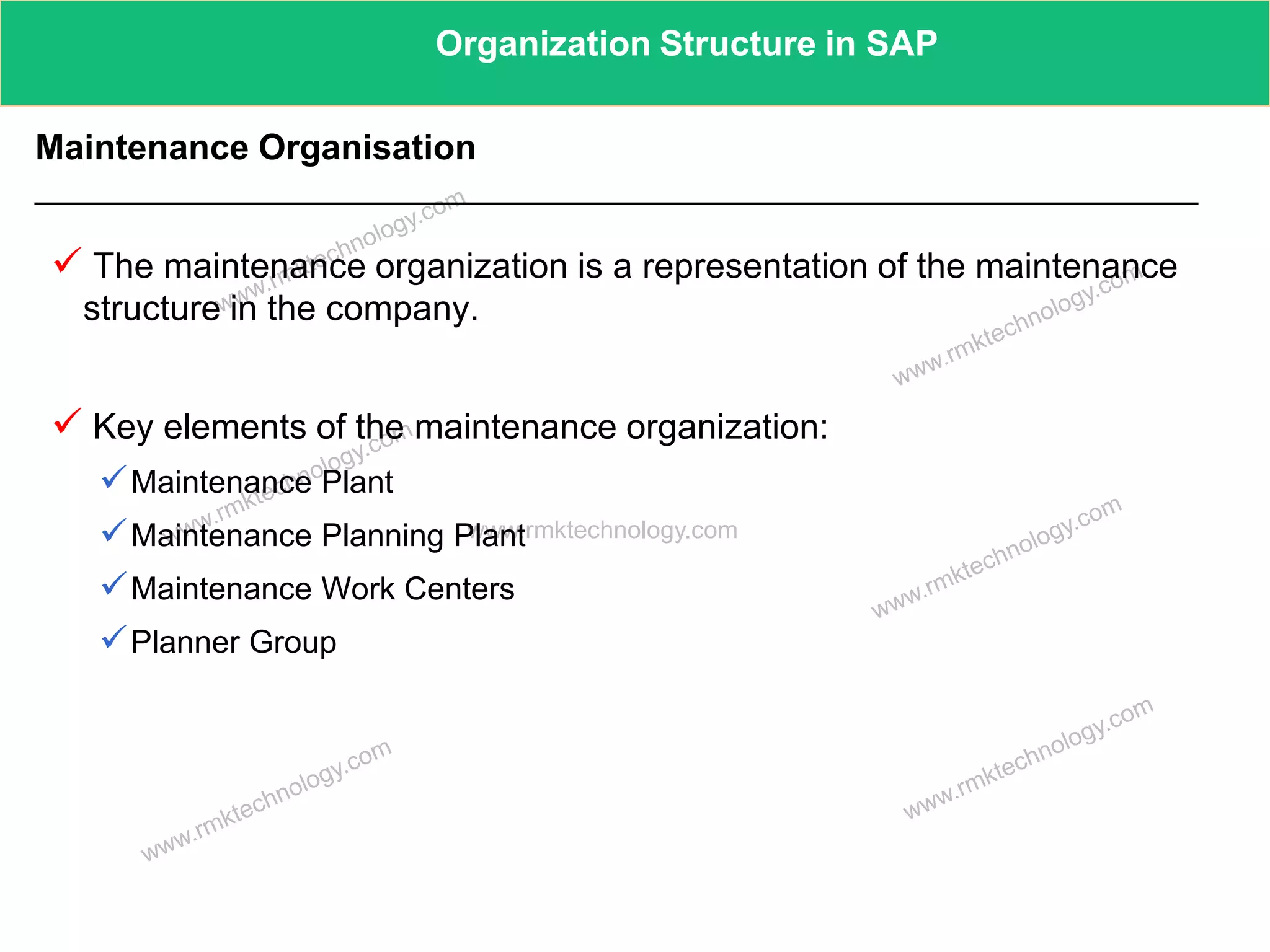 SAP EAM/PM Organization Structure | PPTX
