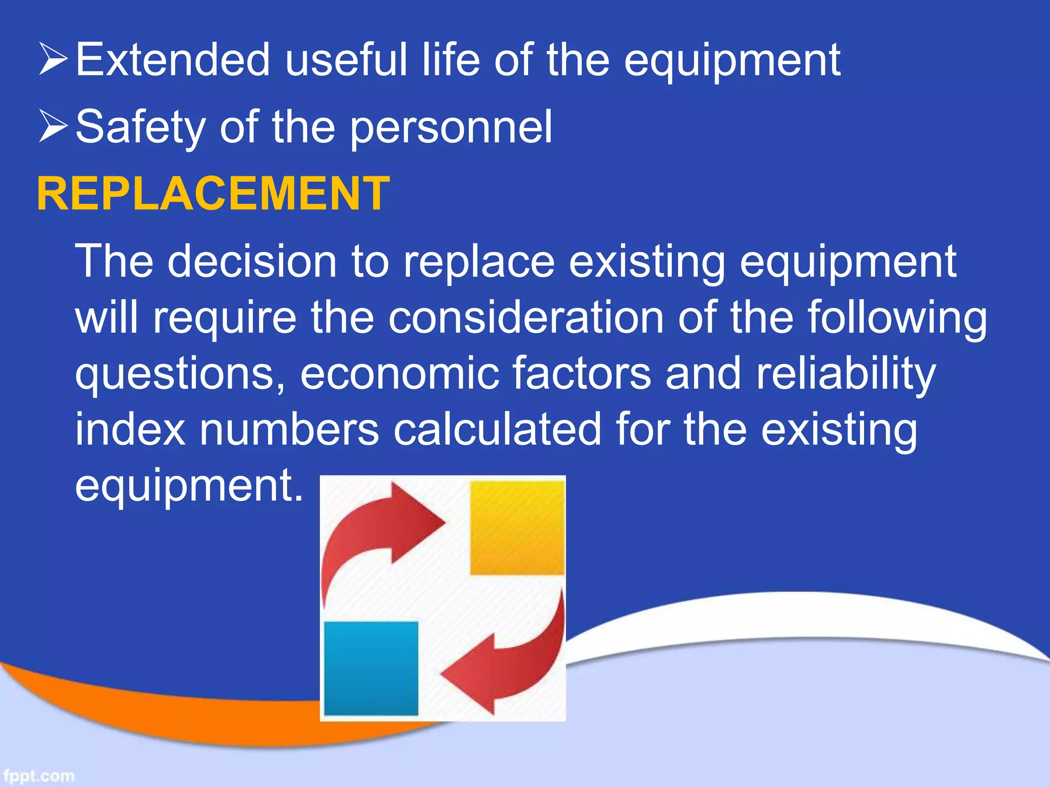 Maintenance planning and replacement | PPTX