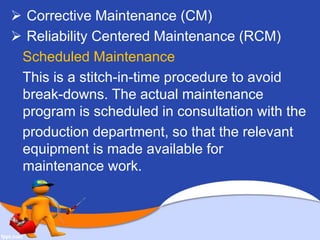 Maintenance planning and replacement | PPTX