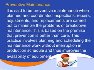 Maintenance planning and replacement | PPTX