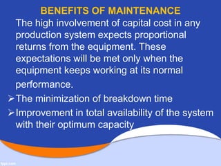 Maintenance planning and replacement | PPTX