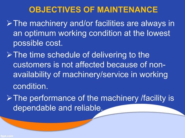 Maintenance planning and replacement | PPT