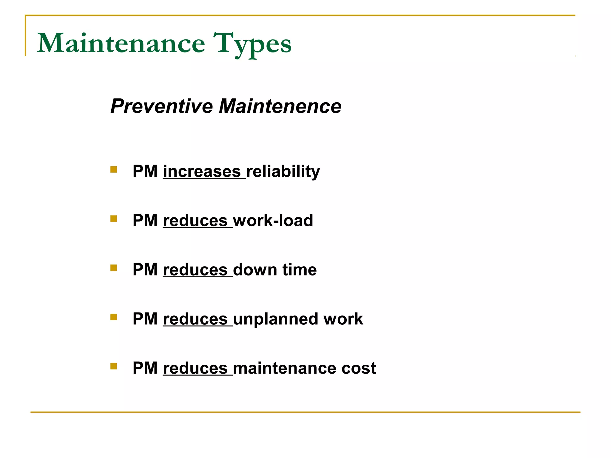 Maintenance planning systems | PPT