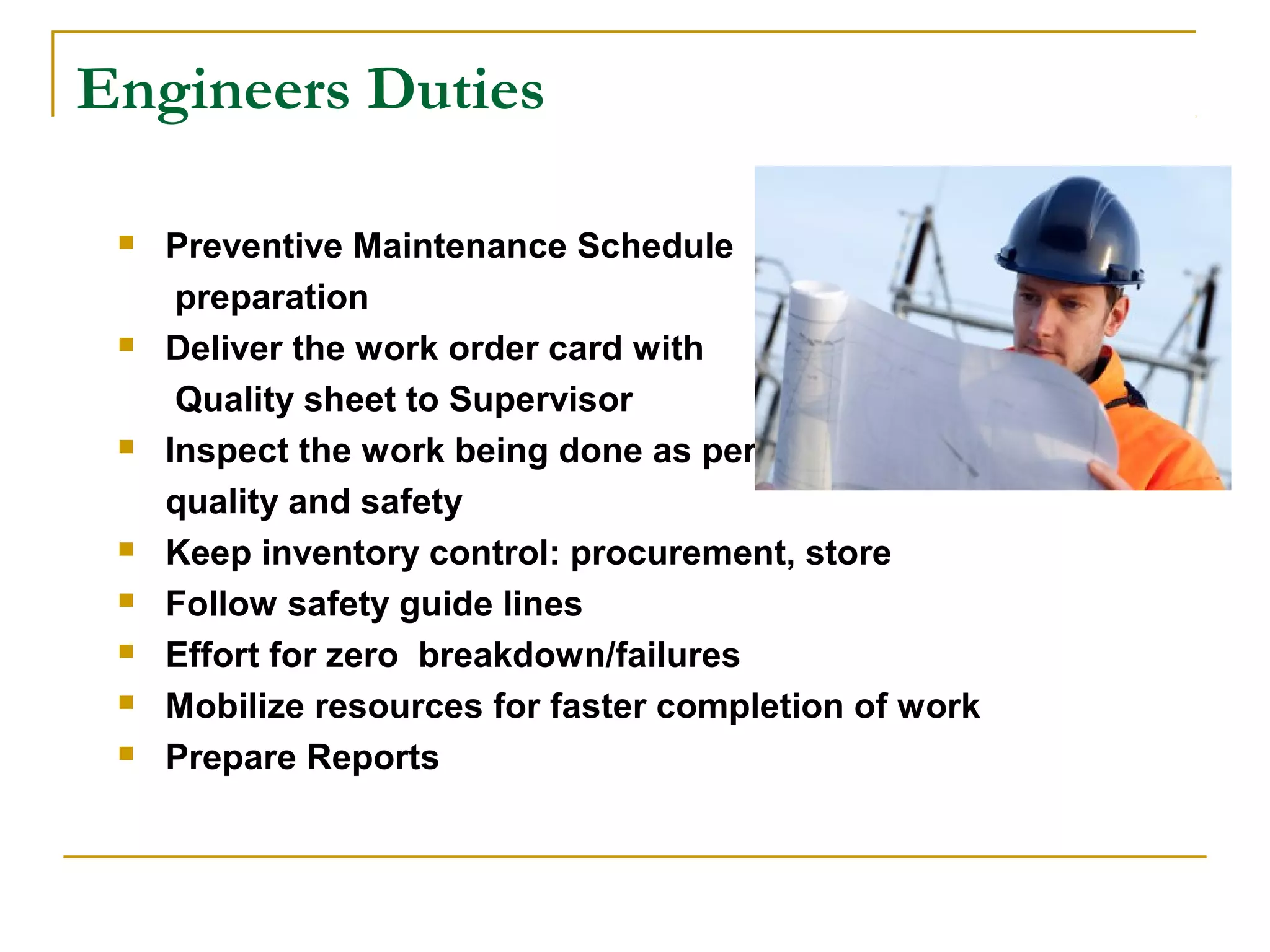 Maintenance planning systems | PPT