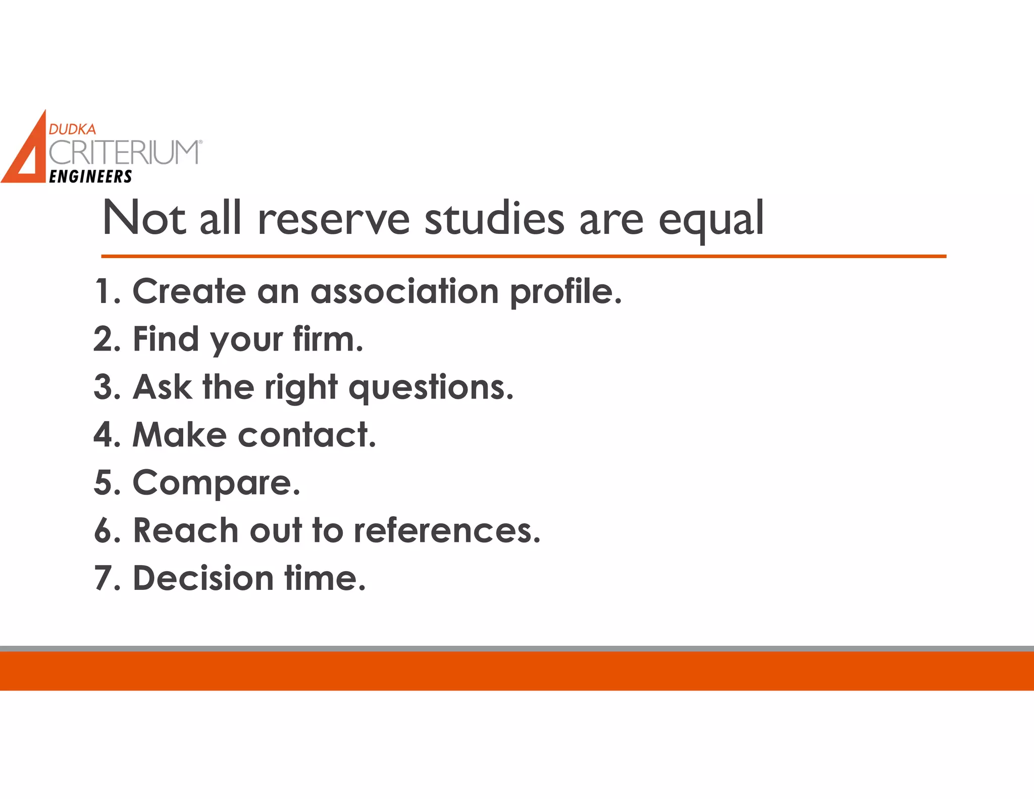 Maintenance Plans, Reserve Studies, & Project Management | PPT