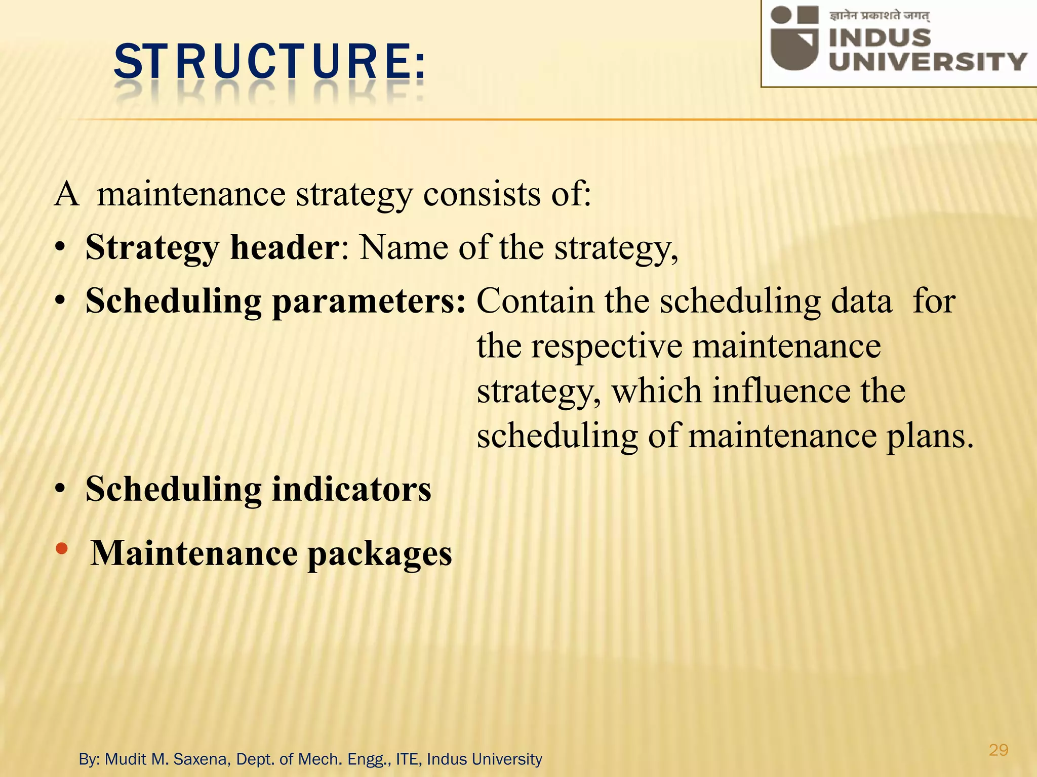 Maintenance policies and preventive maintenance | PDF