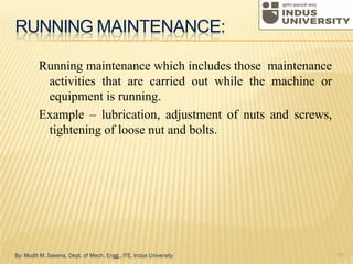 Maintenance policies and preventive maintenance | PDF