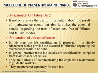 Maintenance policies and preventive maintenance | PDF