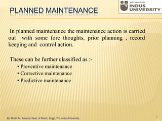 Maintenance policies and preventive maintenance | PDF