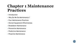 Maintenance Practices | PPTX
