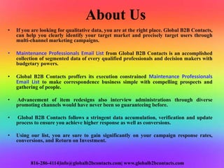 Maintenance professionals email list | PPT