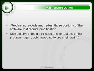 Maintenance & Re-Engineering of Software | PPTX