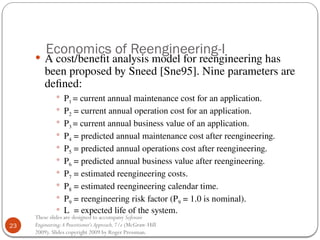 Maintenance&ReengineeringinSoftwareEngineering | PPTX