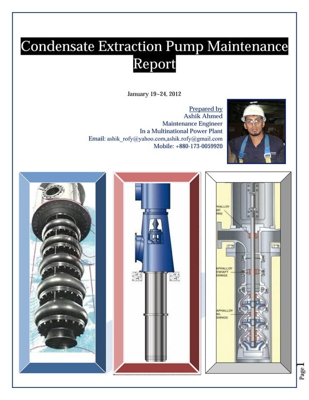 Maintenance report of Condensate Extraction Pump (KSB) | PDF | Auto ...