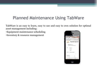Maintenance scheduling software | PPT