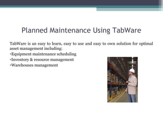 Maintenance scheduling software | PPT