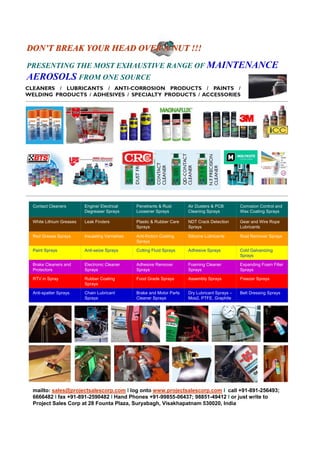 Maintenance Sprays From One Source | PDF