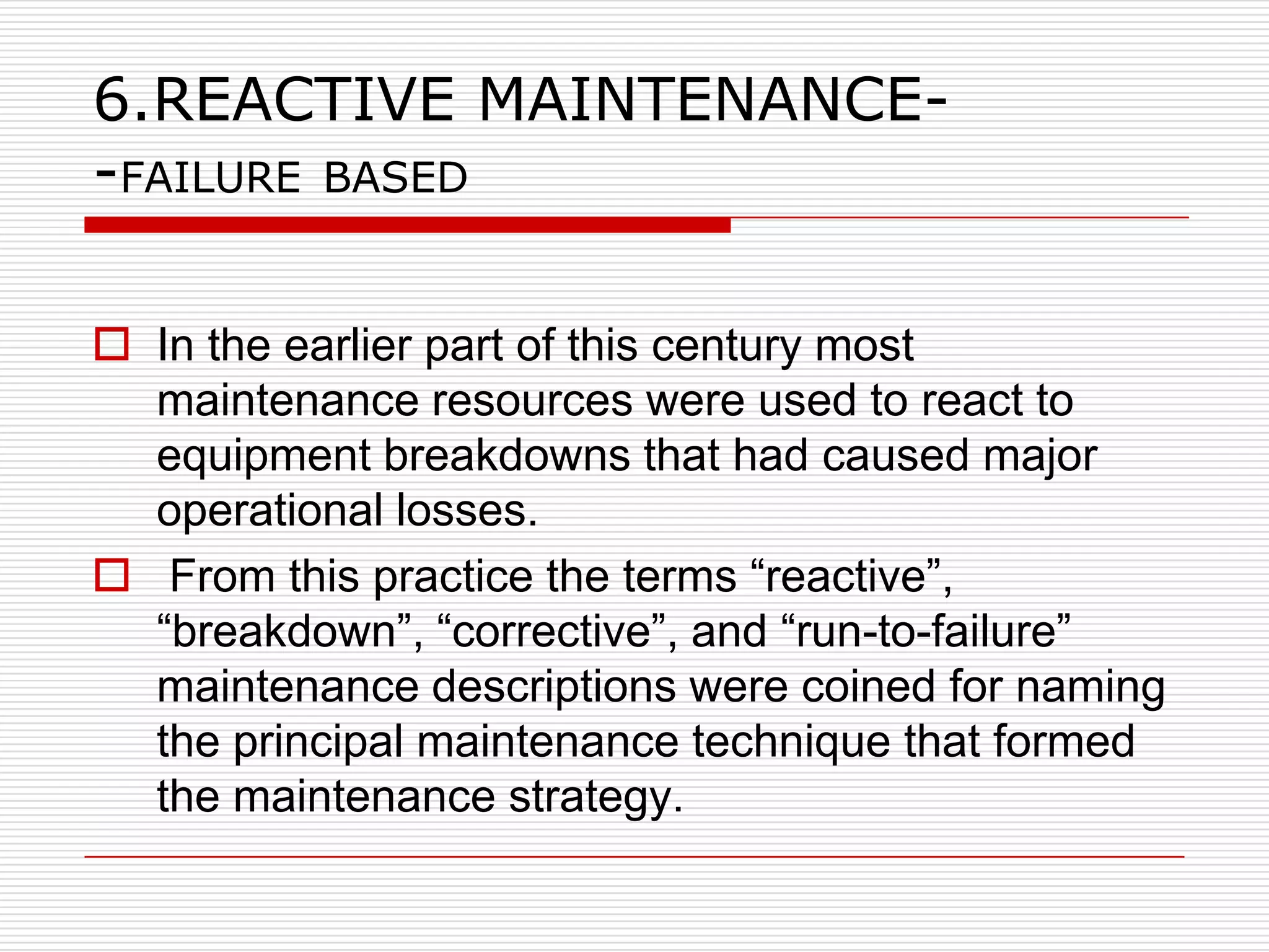 Maintenance strategies | PPT