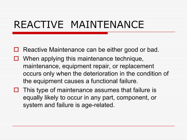 Maintenance Strategies maintenance-strategies