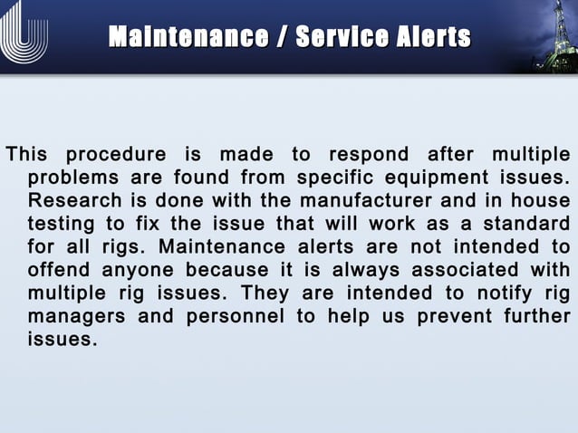Preventive Maintenance System | PPT