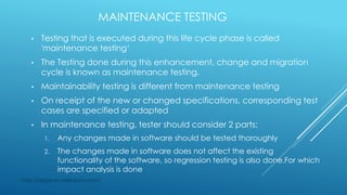 Maintenance testing | PPT