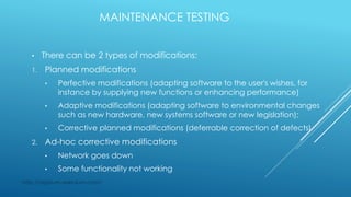 Maintenance testing | PPT