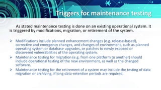Maintenance Testing | PPTX