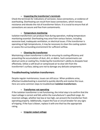 Maintenance & Troubleshooting Tips For Isolation Transformers.pdf