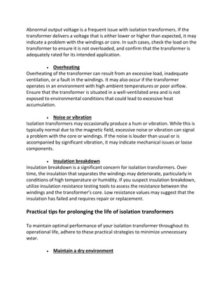 Maintenance & Troubleshooting Tips For Isolation Transformers.pdf