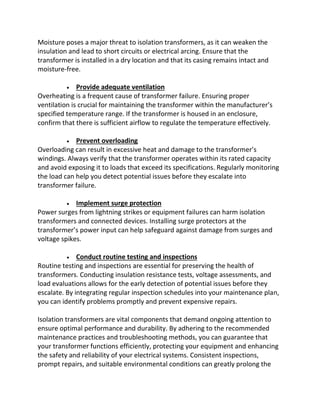 Maintenance & Troubleshooting Tips For Isolation Transformers.pdf
